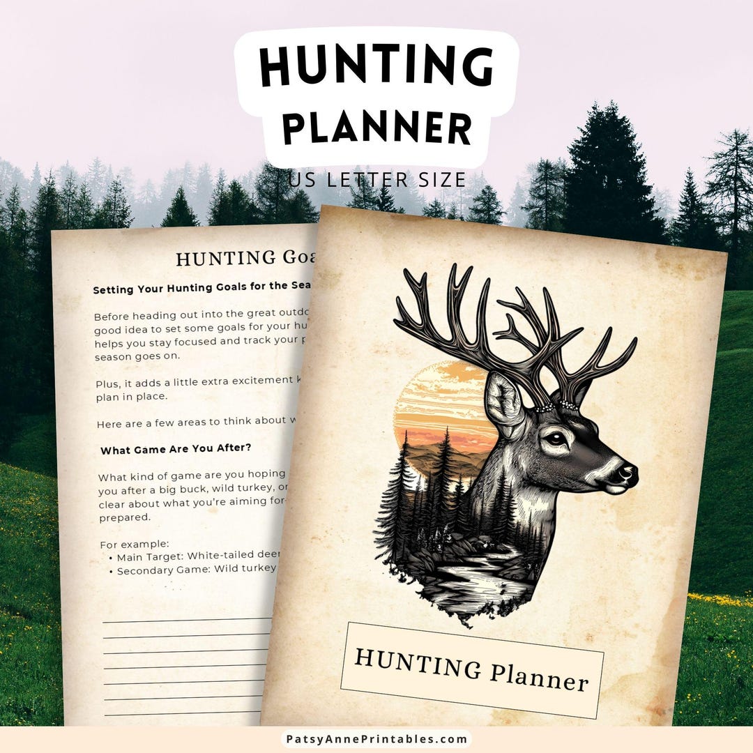Hunting Planner Printable | Hunting Season Goals and Checklists ...