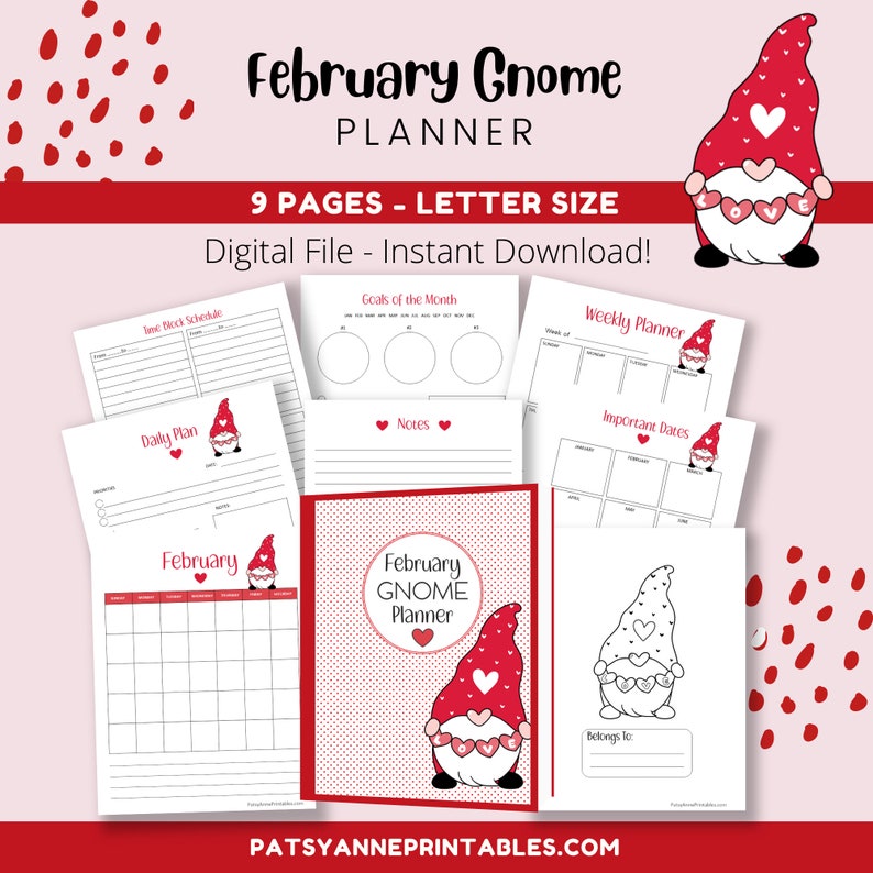 February Gnome Planner | Printable February Gnome Planner | Gnome ...