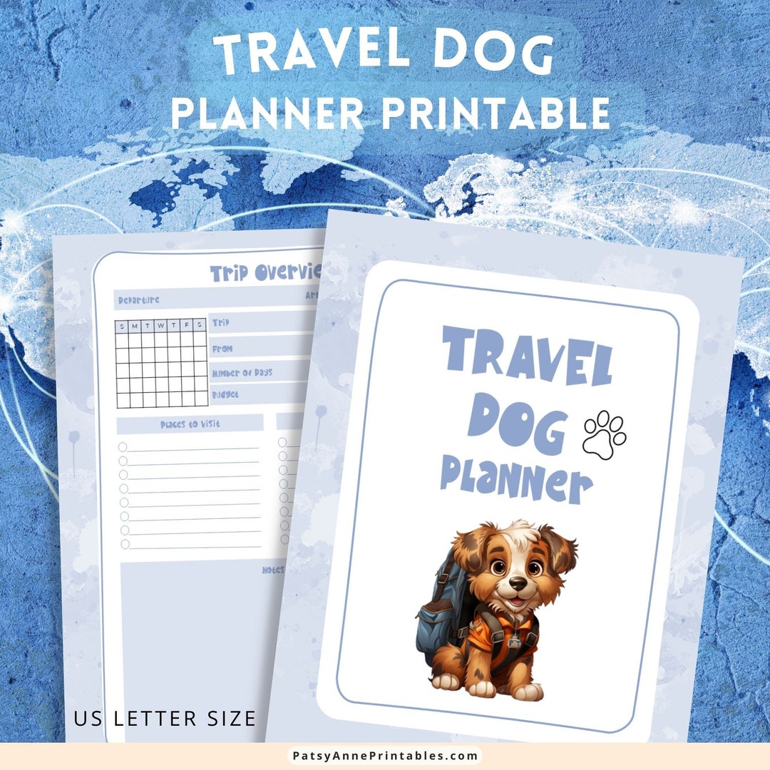 Travel Dog Planner, Travel With Your Dog Printable, Pet Travel Journal ...