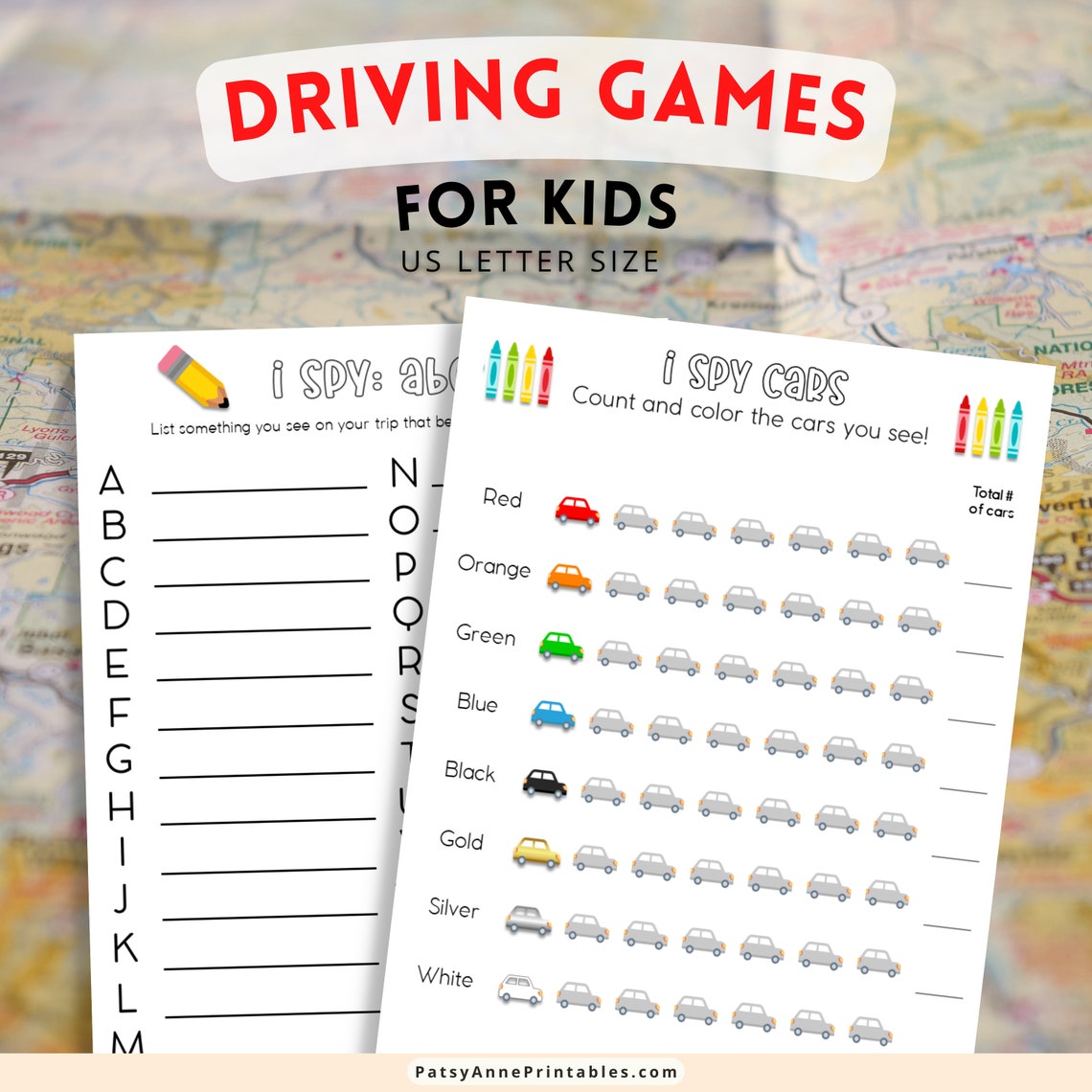 Driving Games for Kids, Road Trip Printables, Instant Download! - Etsy