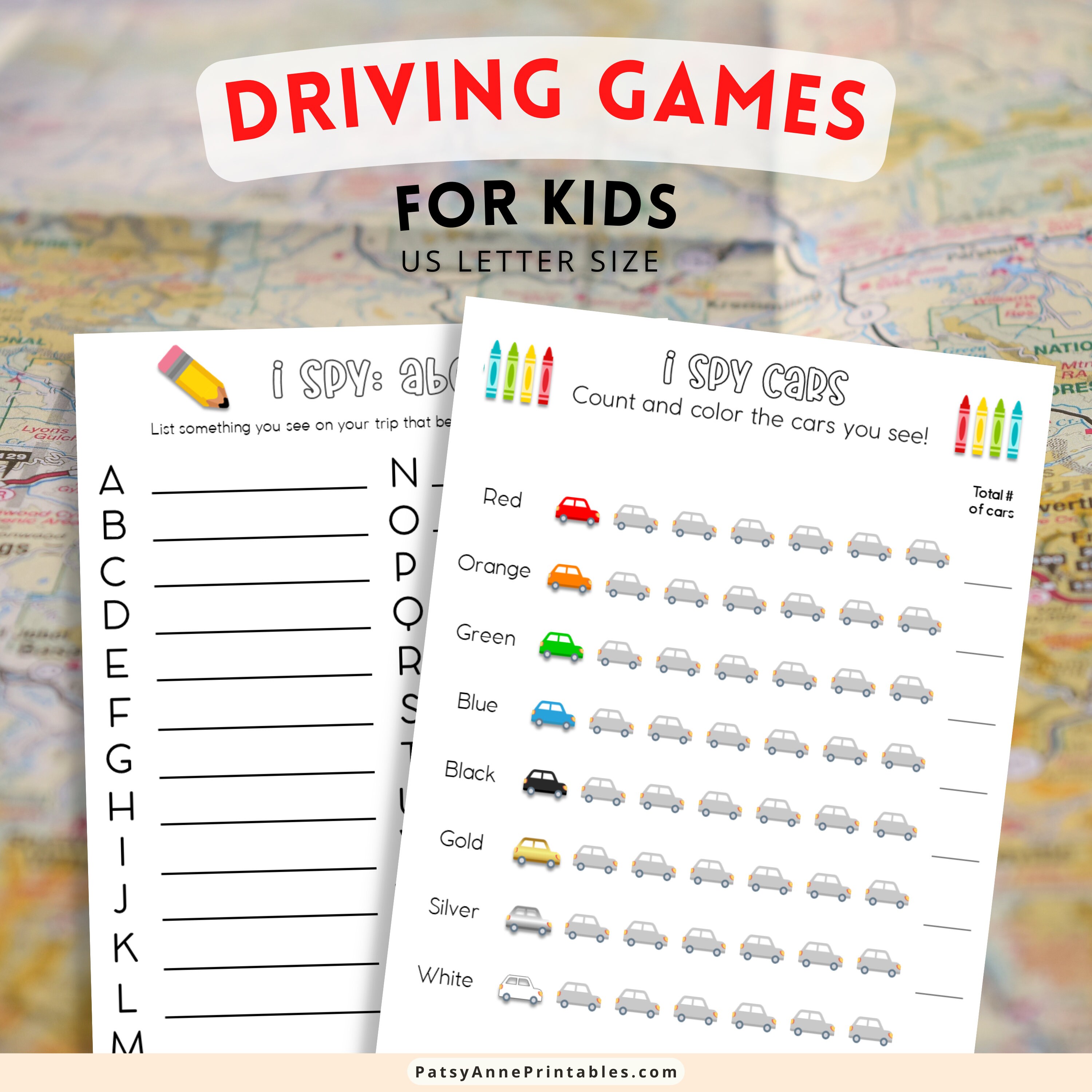 Driving Games for Kids, Road Trip Printables, Instant Download! - Etsy