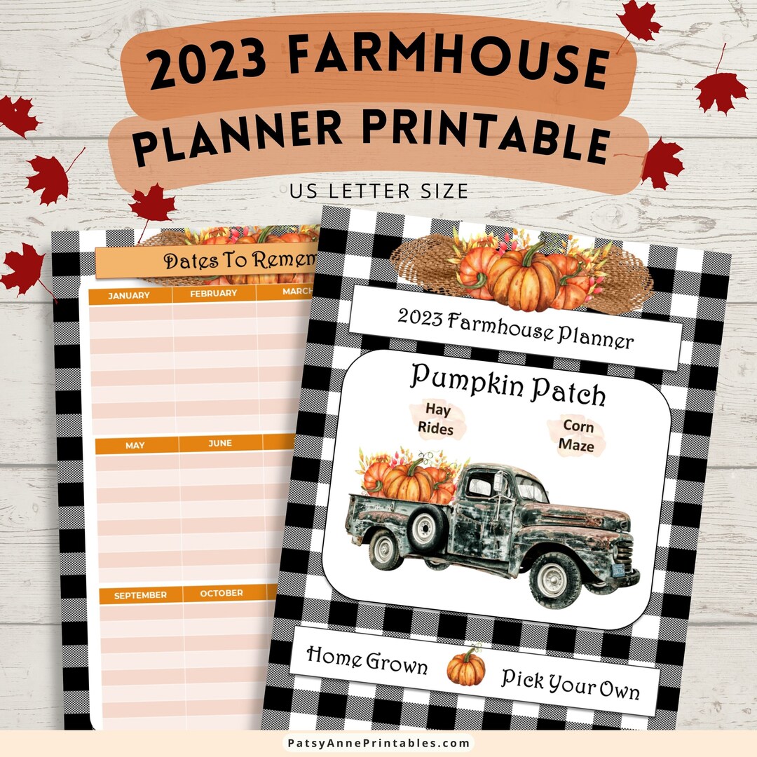 2023 Farmhouse Planner Printable Instant Download - Etsy Australia