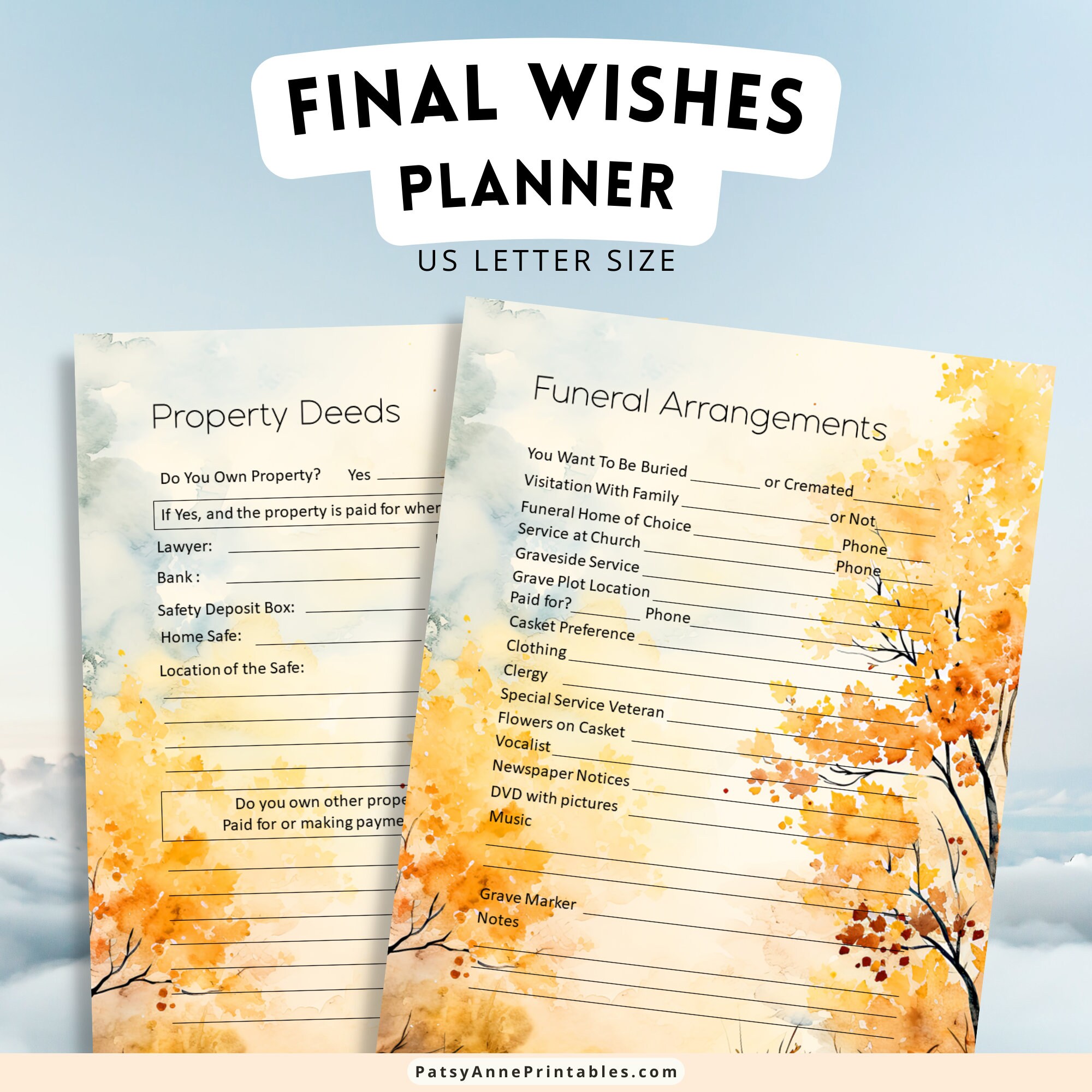 Final Wishes, Last Will, Funeral Planner, Beneficiary Info, Estate ...