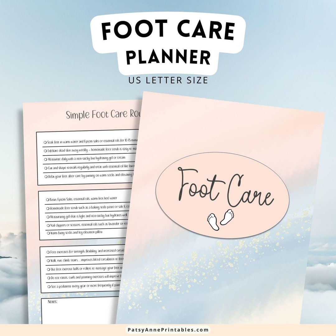 Soft Pastel Foot Care Printable | Healthy Feet Printable | Instant ...