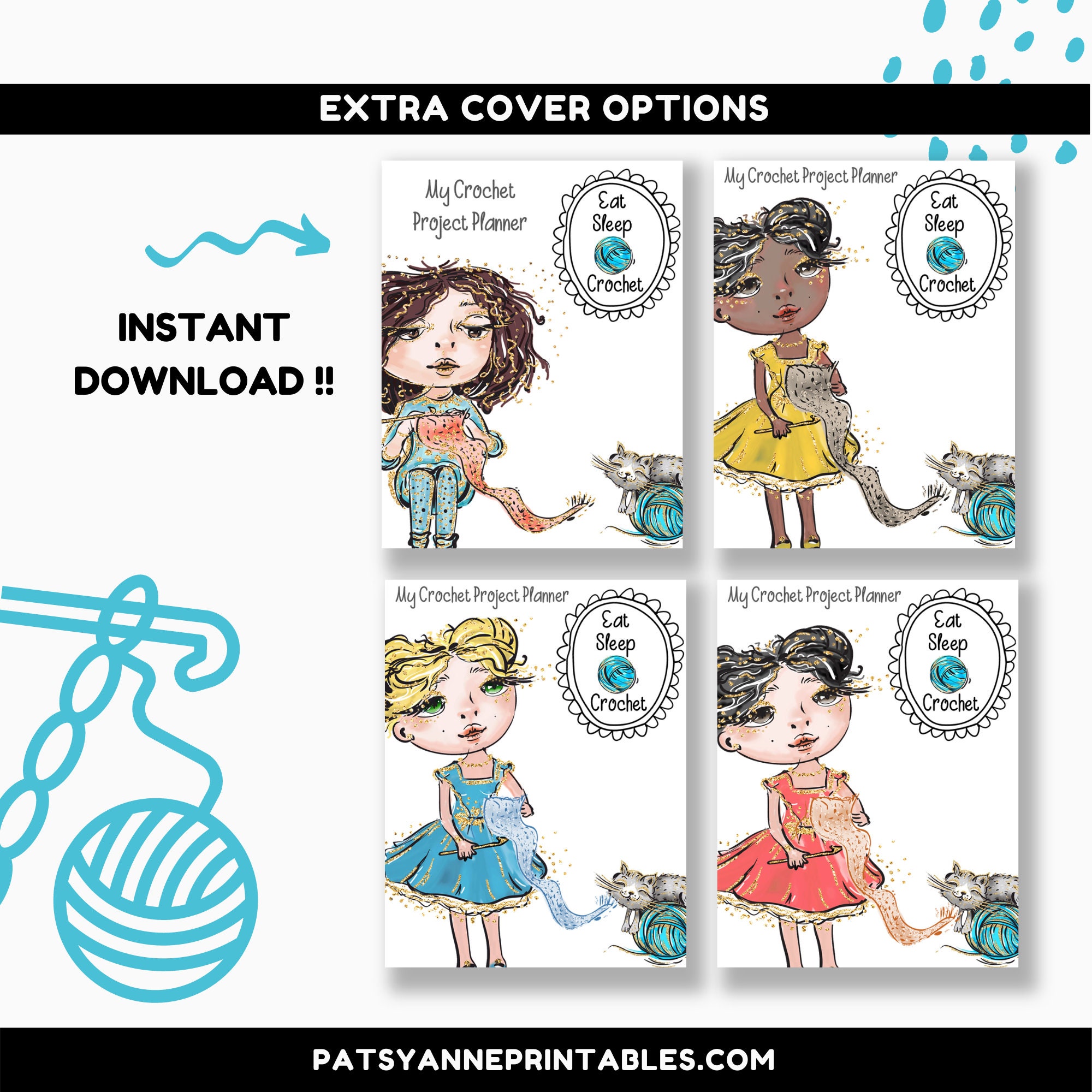 Crochet Project Planner Printable, DIY Craft Ideas, I Love Crochet - Etsy