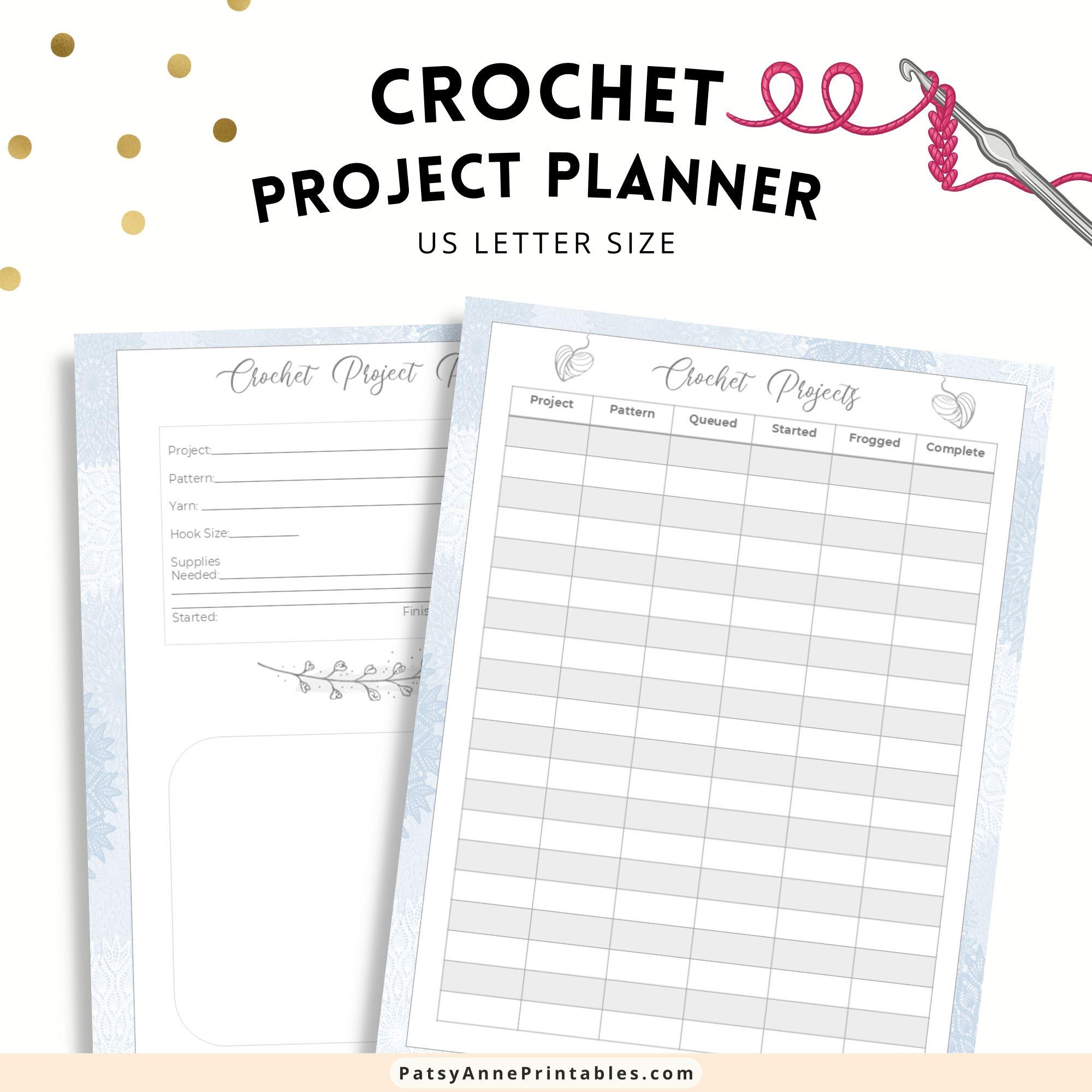 Crochet Project Planner Printable, DIY Craft Ideas, I Love Crochet ...
