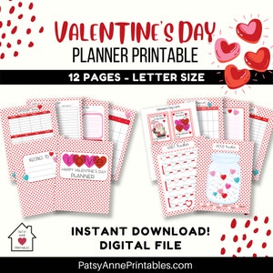 Valentine Day Planner Printable Valentine Day Planner Candy Heart ...