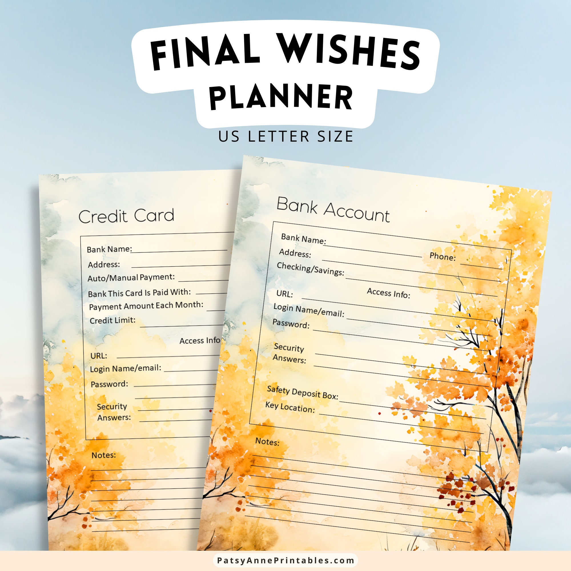 Final Wishes, Last Will, Funeral Planner, Beneficiary Info, Estate ...