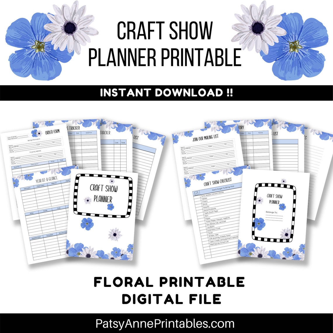 Craft Show Planner, Craft Show Planner Printable, Craft Fair Planner ...