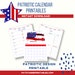 Patriotic Planner Printable Red White & Blue Design Instant Download - Etsy