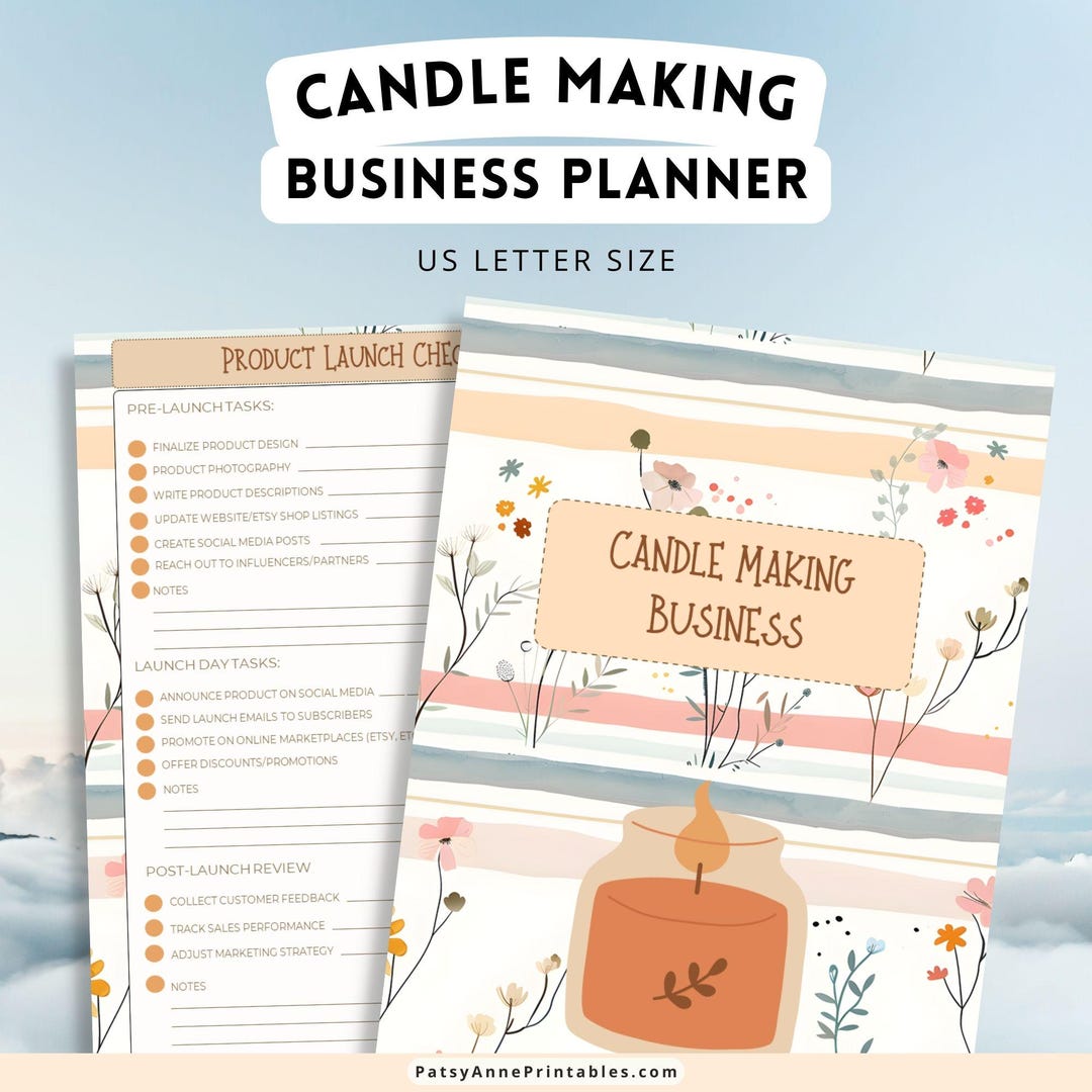 Candle Making Business Planner Bundle, Candles for Profit Printable ...