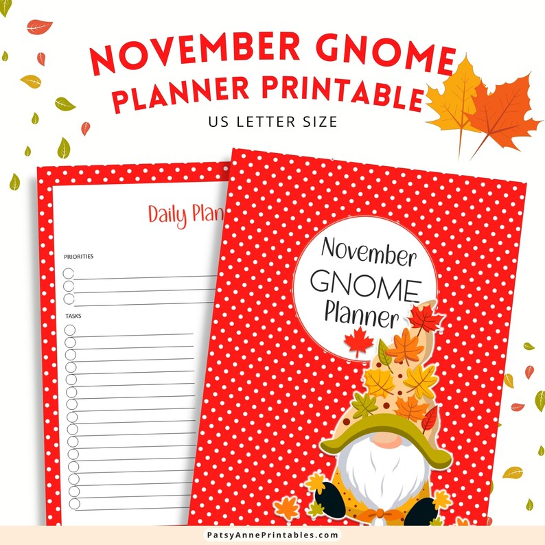 November Gnome Planner Printable | Instant Download! - Etsy