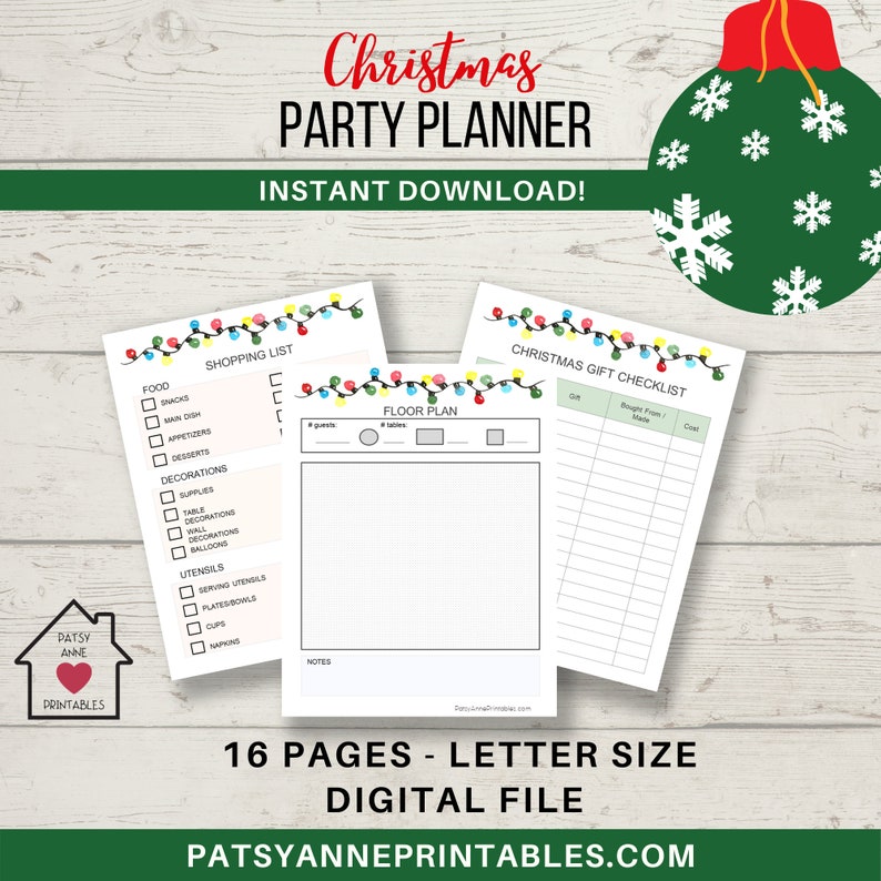 Christmas Party Bundle Christmas Party Printable Instant Download - Etsy