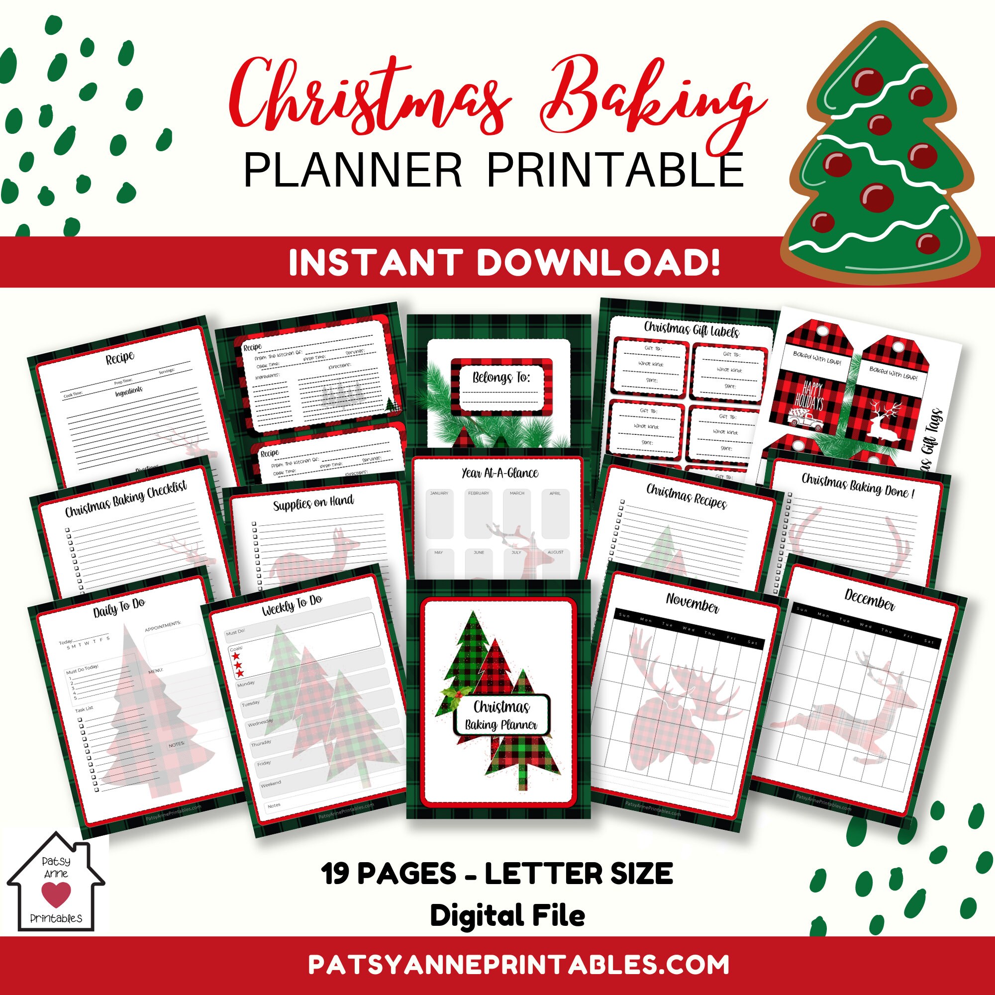 Christmas Baking Planner Printable | Holiday Baking Planner Printable ...