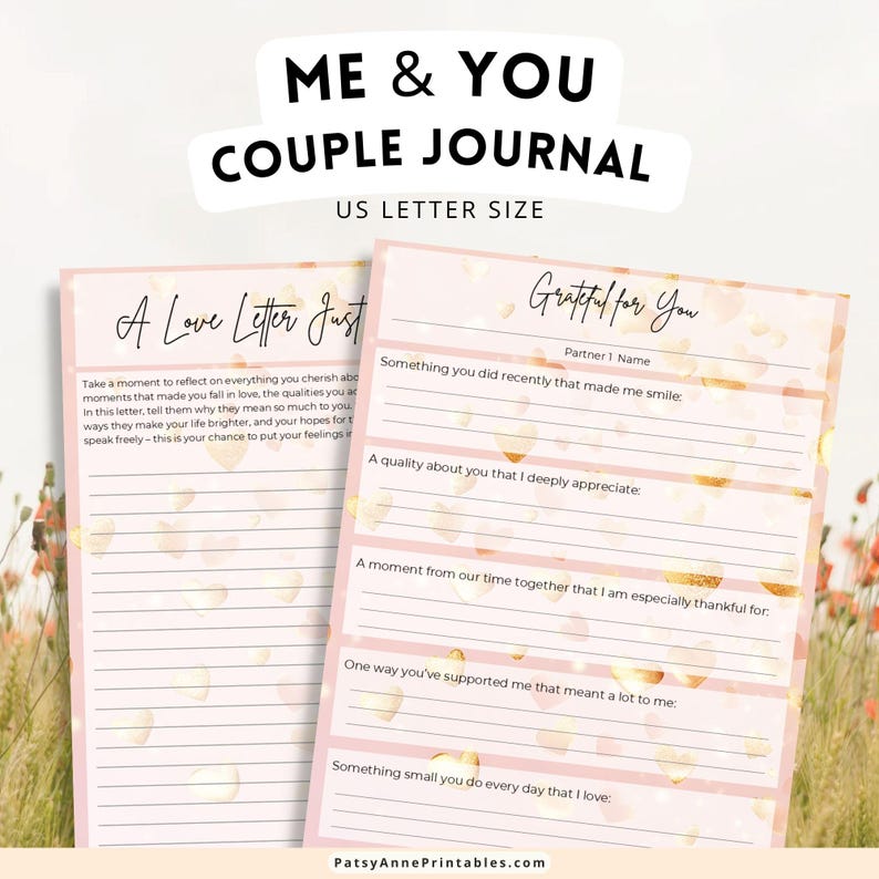 Our Love Story Journal, Printable Couple's Journal, Instant Download ...