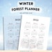 Winter Forest Planner Printable Winter Calendar Pages Instant Download ...