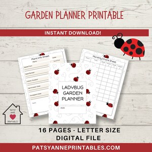 Ladybug Garden Planner Printable | Garden Planner Notebook | Garden ...
