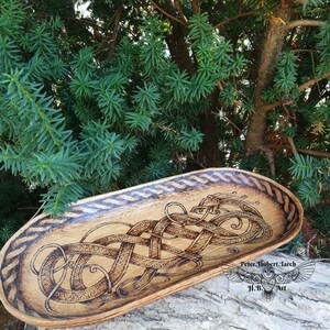 Viking Dragon Wooden Tray Wooden Tray With Norse Dragon and - Etsy