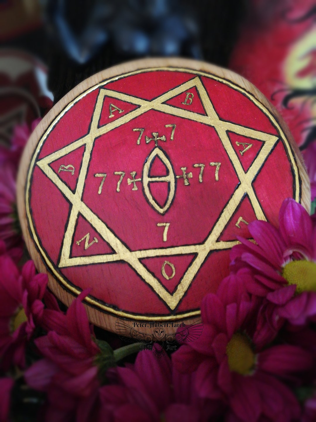 Babalon Wooden Seal Great Mother Thelema Altar Etsy