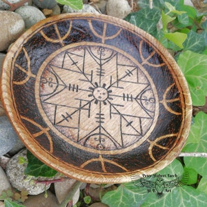 VIKING BOWL Protection Bowl Wooden Bowl With Protection Norse Symbols ...