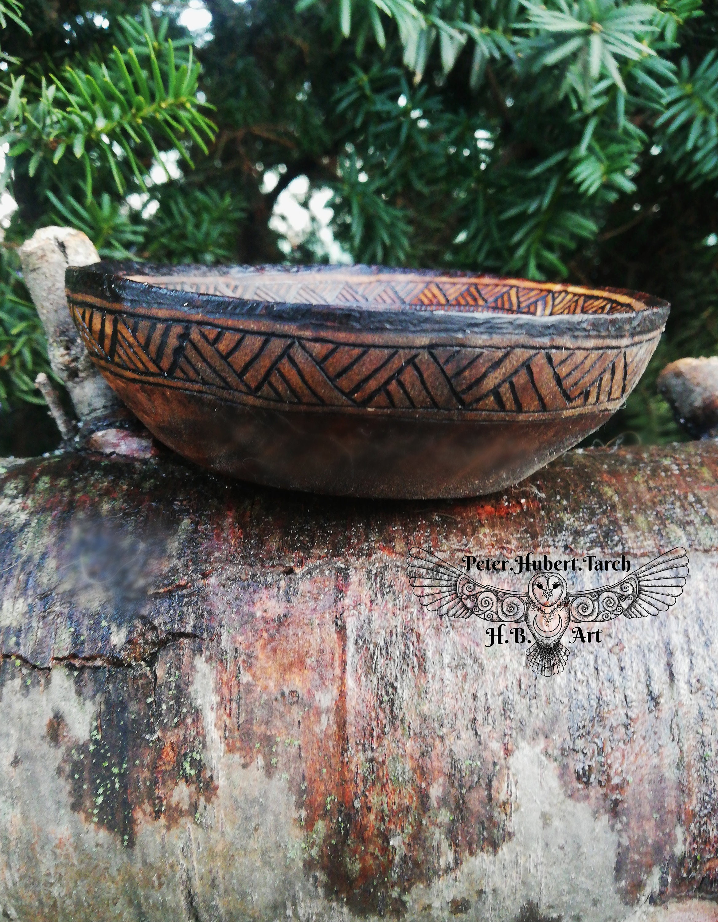 Hulinhjalmur Wooden Small Bowl /iceland Magic Symbol/wooden - Etsy