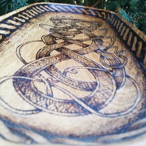 Viking Dragon Wooden Tray Wooden Tray With Norse Dragon and - Etsy