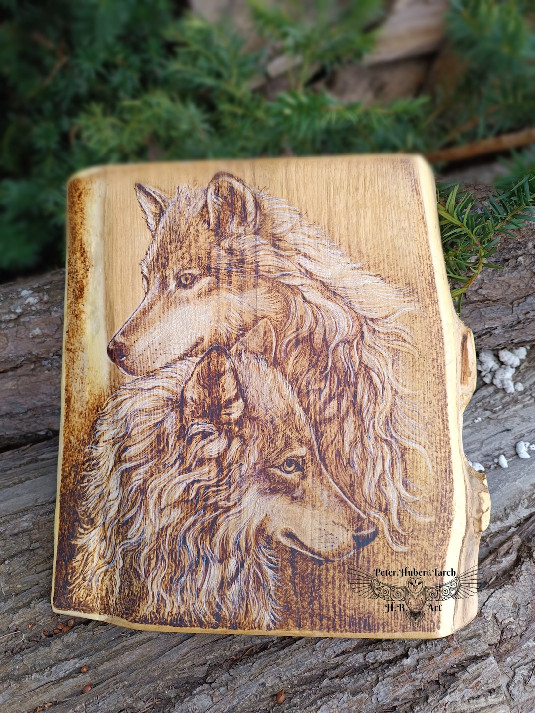 GERI and FREKI ODIN Wolf Wooden Image - Etsy