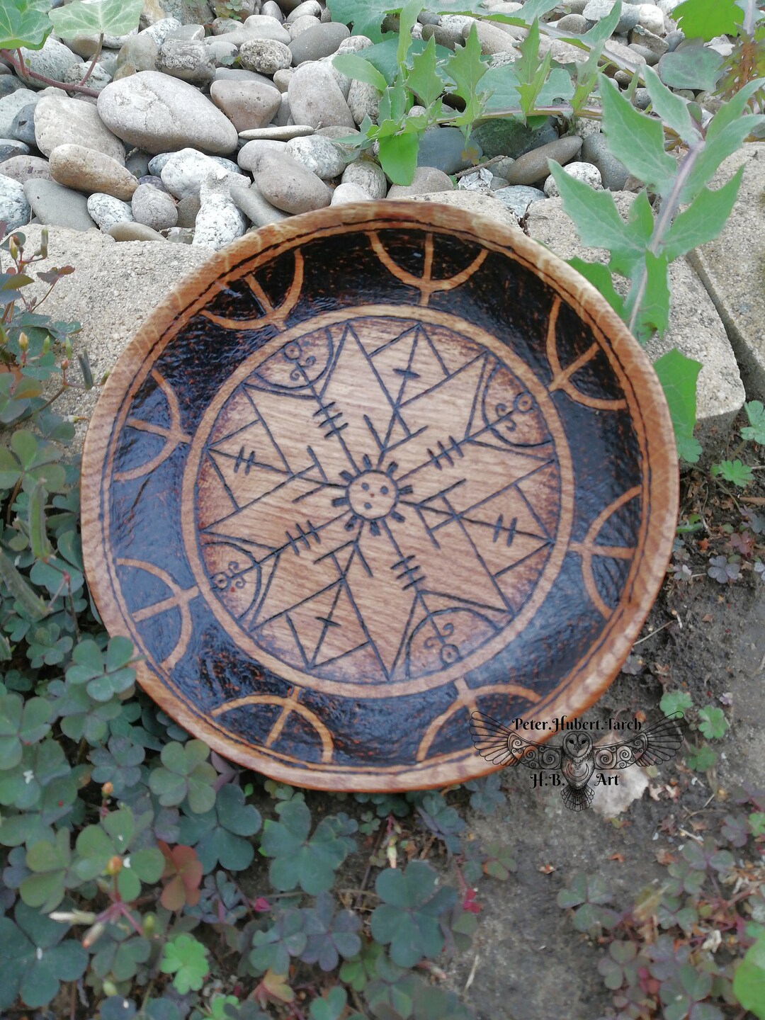 VIKING BOWL Protection Bowl Wooden Bowl With Protection Norse Symbols ...