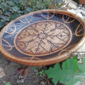 VIKING BOWL Protection Bowl Wooden Bowl With Protection Norse Symbols ...