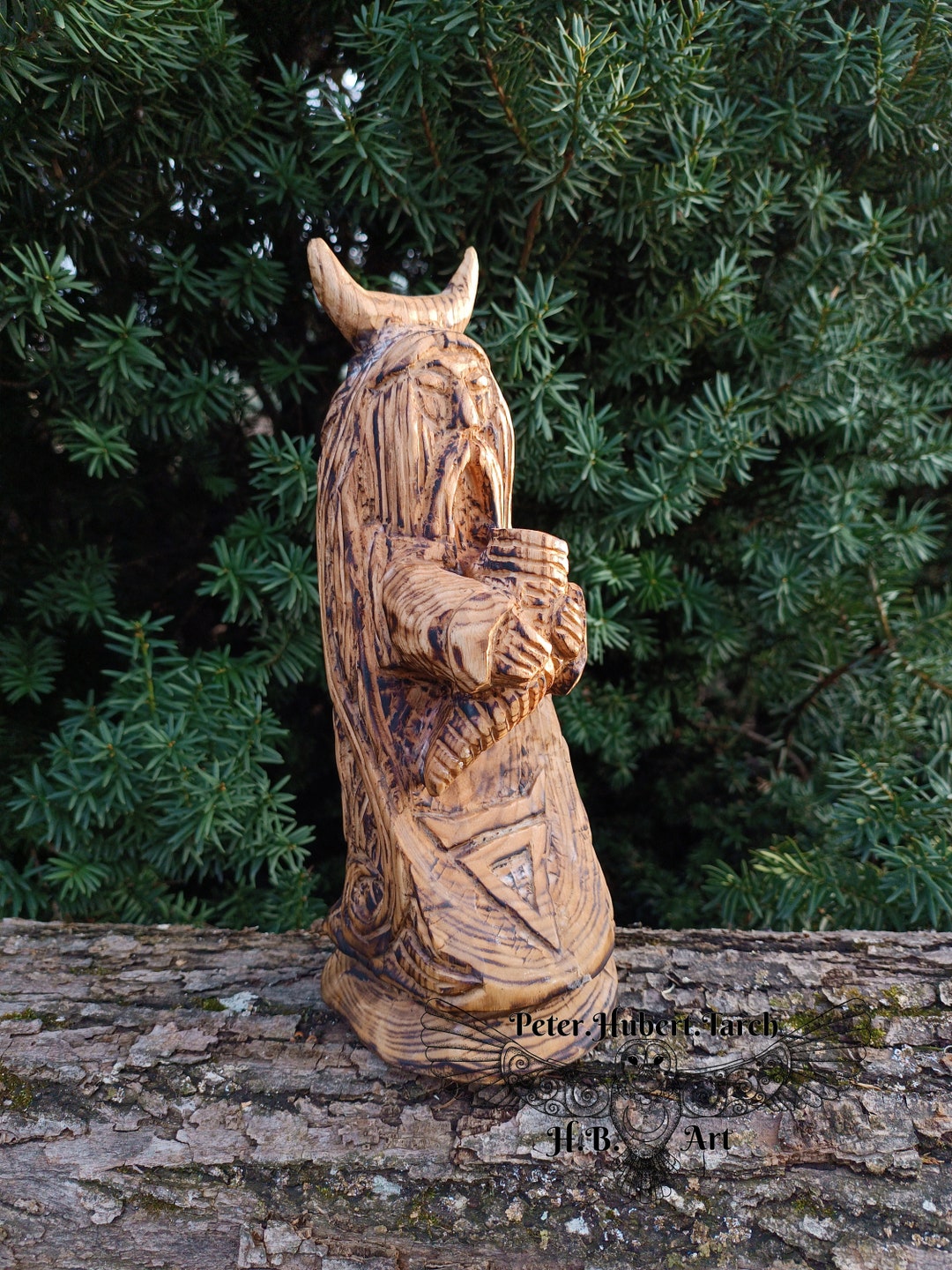 VELES Volos Wooden Statue of the Slavic God Veles - Etsy
