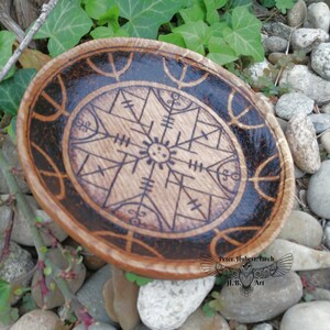 VIKING BOWL Protection Bowl Wooden Bowl With Protection Norse Symbols ...