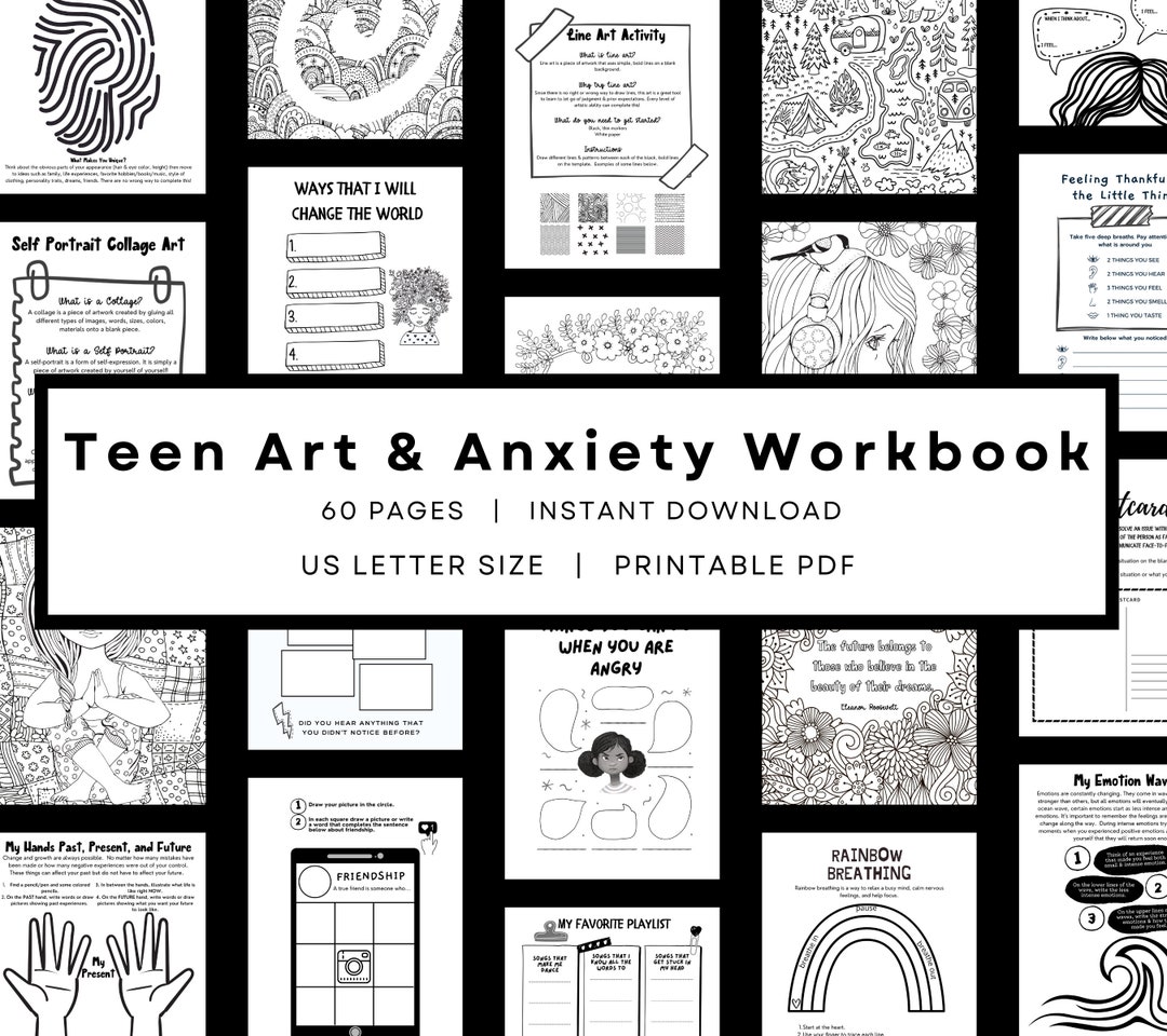 Printable Anxiety Worksheet, Teen Girl Worksheets, Teen Worksheets ...