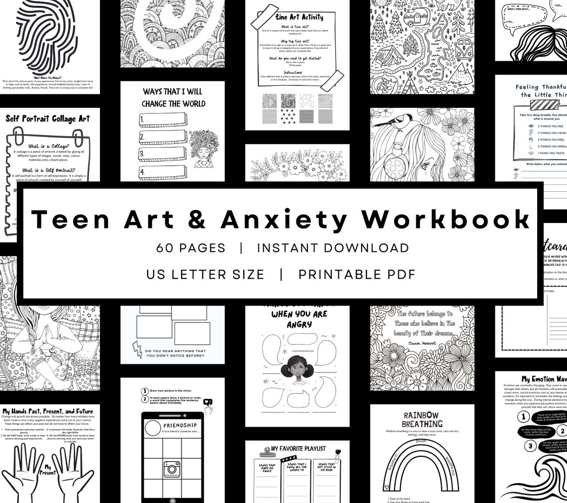 Printable Anxiety Worksheet, Teen Girl Worksheets, Teen Worksheets ...