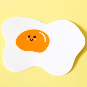 Cute Egg Vinyl Sticker – Adorable Kawaii Food Sticker for Laptops ...