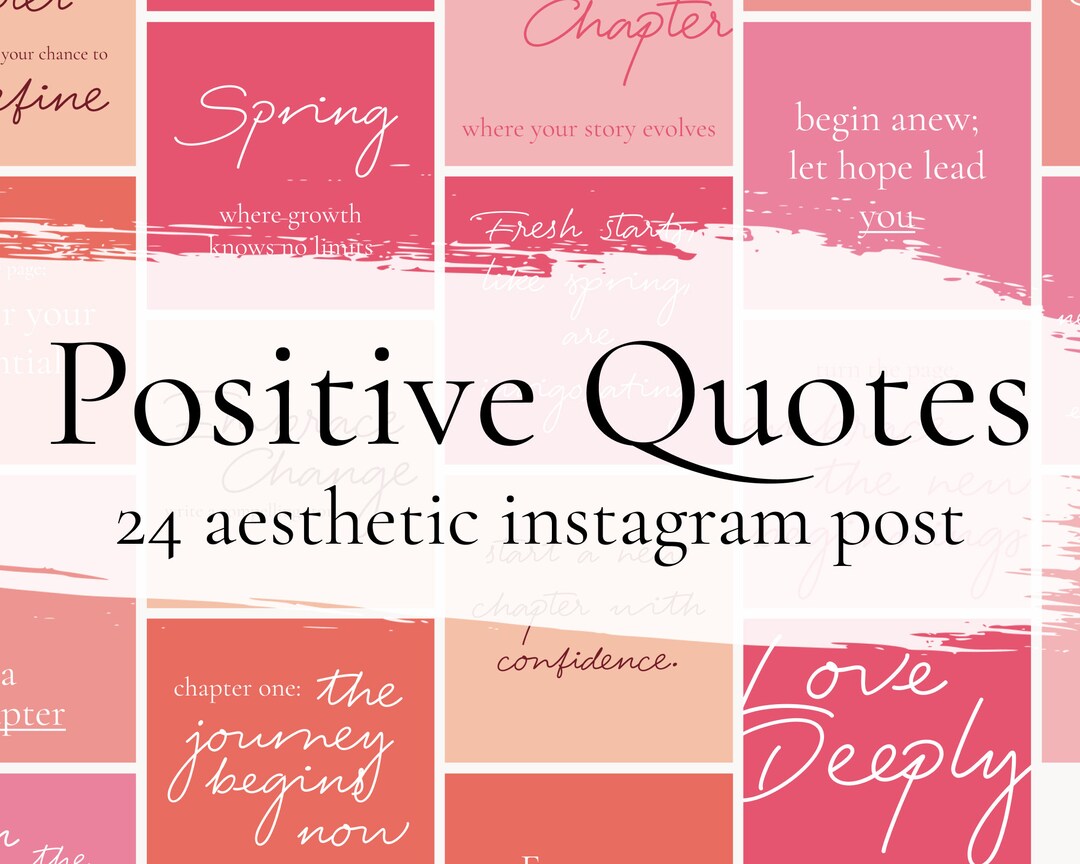 24 Positive Vibes Aesthetic Instagram Quotes Posts in Warm Spring Tones ...