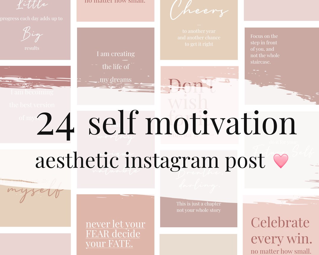 24 Self Motivational Aesthetic Instagram Quotes Posts in Warm ...