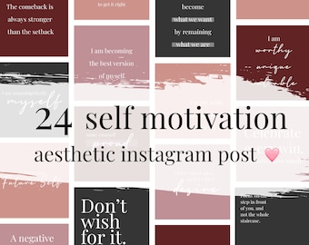 24 Self Motivational Aesthetic Instagram Quotes Posts in Warm ...