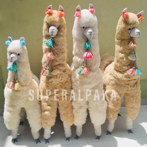 Big Alpaca Fur Toy Handmade Alpaca Big Stuffed Animal Large Alpaca Toy ...