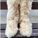 Beige Indoor Alpaca Fur Boots/slippers Rubber Sole Alpaca Boots From ...