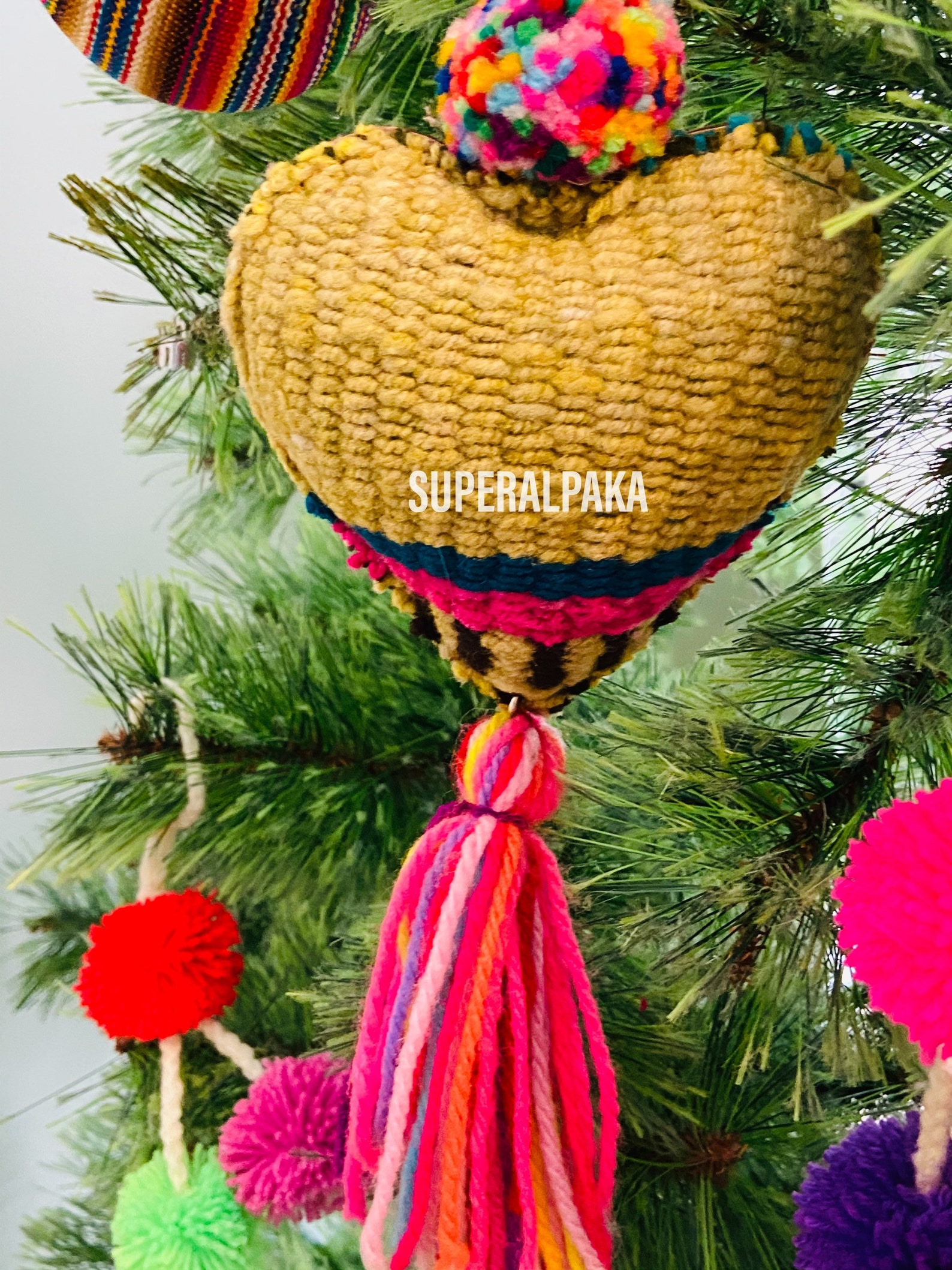 Christmas Tree Ornament / Peruvian Hearts Ornaments / - Etsy