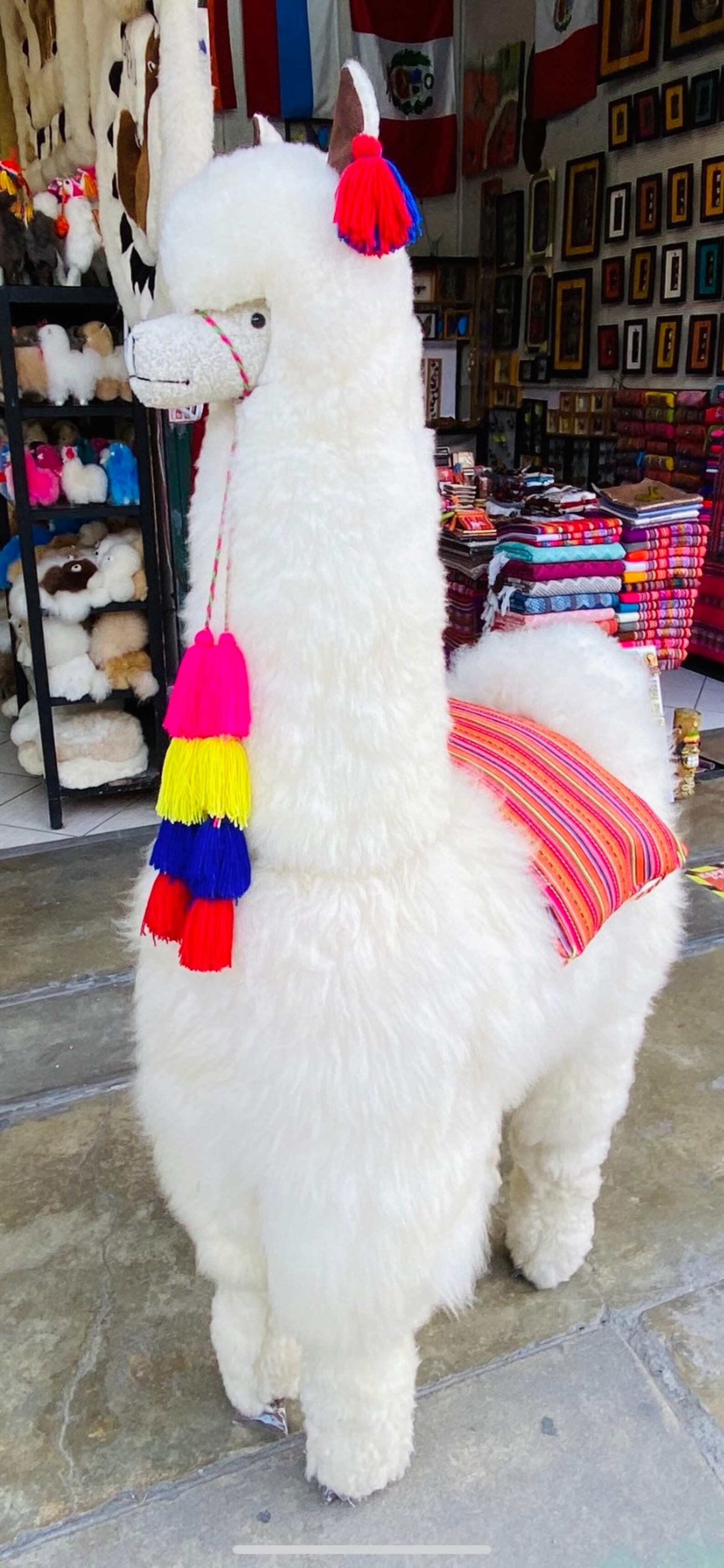 Big Alpaca Fur Toy Handmade Alpaca Big Stuffed Animal - Etsy