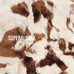 Alpaca Fur Throw White and Brown Color Handmade in Peru - Etsy