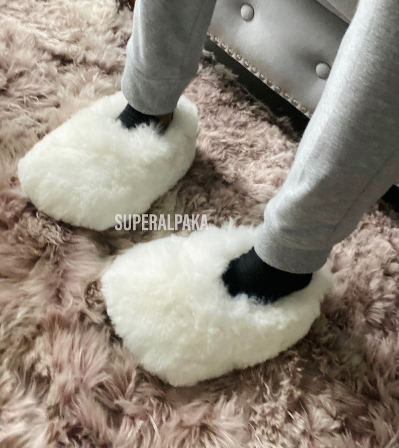 Alpaca Fur Slippers Alpaca Slippers From Peru Unisex - Etsy