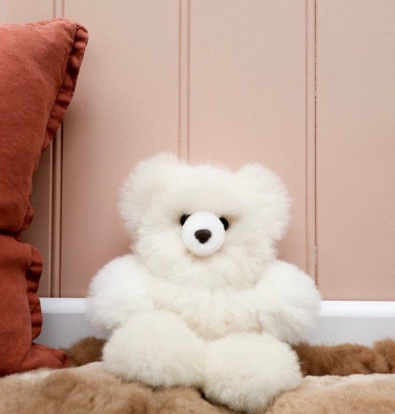 White Teddy Bear Alpaca Fur Teddy Bear Extremely Soft / - Etsy