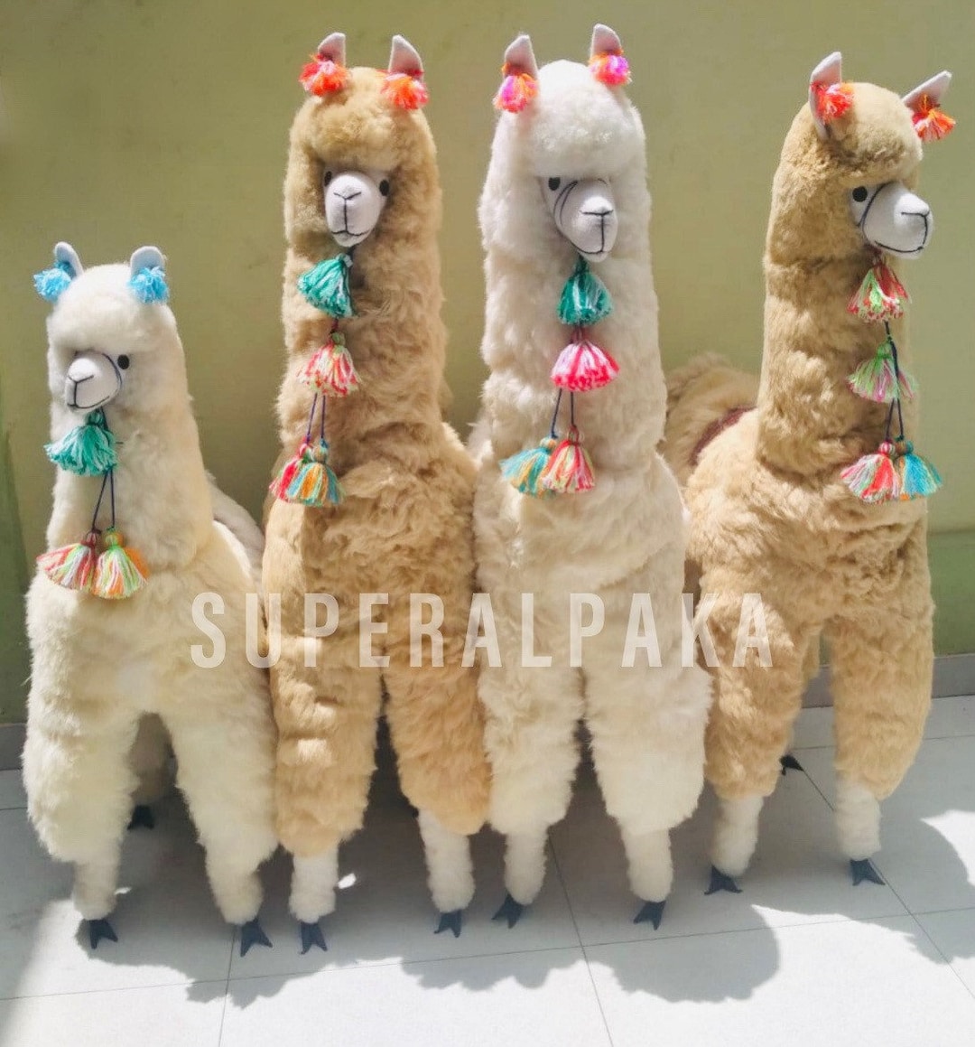 Big Alpaca Fur Toy Handmade Alpaca Big Stuffed Animal Large Alpaca Toy ...