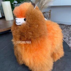 Orange Alpaca Fur Toy Handmade Extremely Soft / Alpaca - Etsy