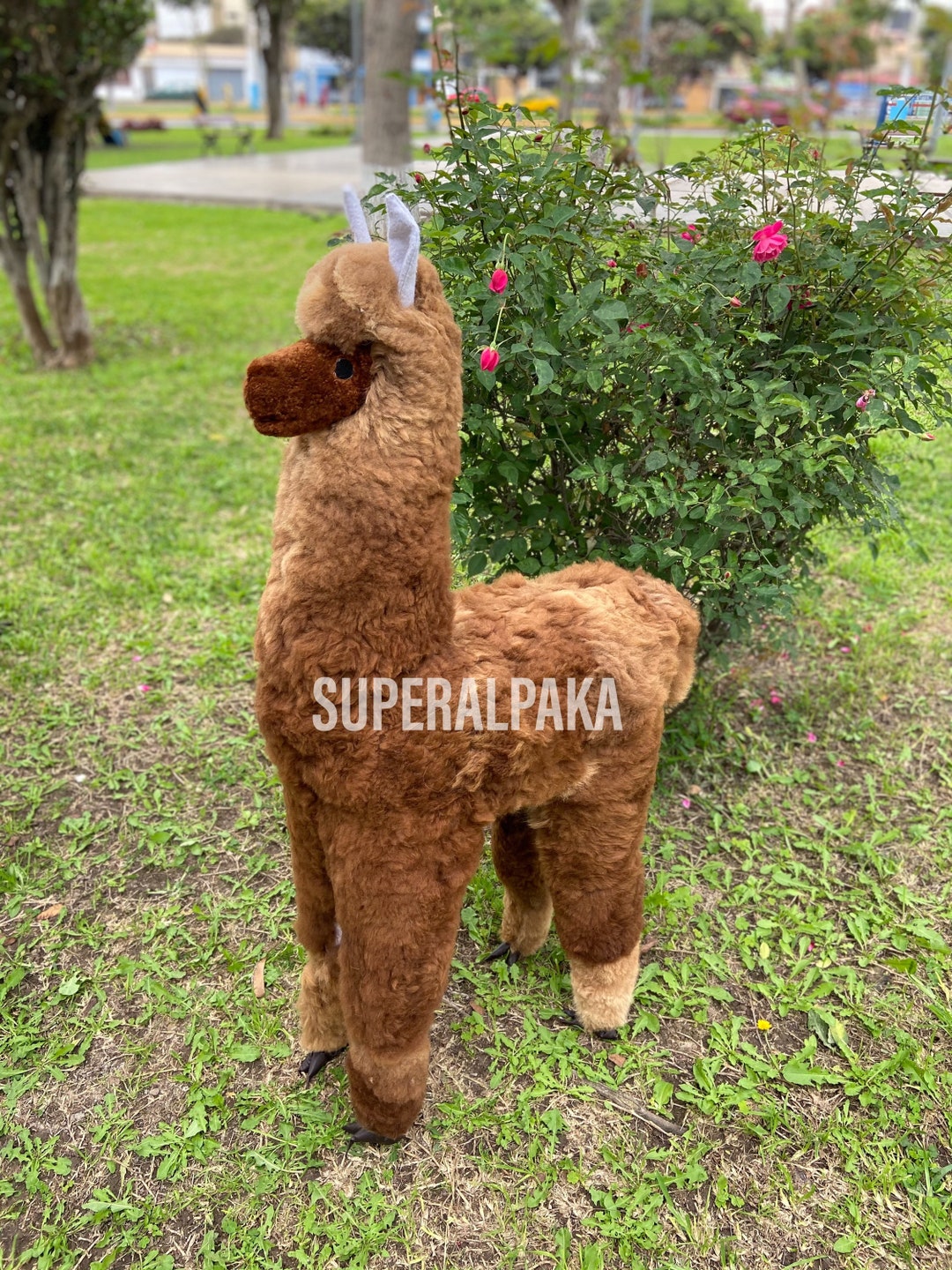 Big Alpaca Fur Toy Handmade Alpaca Big Stuffed Animal Large Alpaca Toy ...