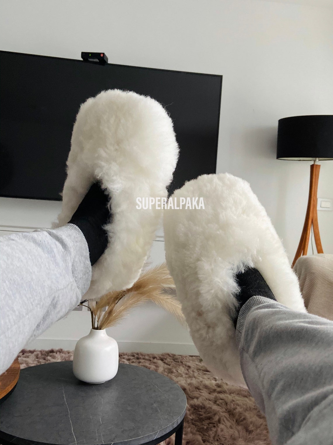 Alpaca Fur Slippers Alpaca Slippers From Peru Unisex - Etsy