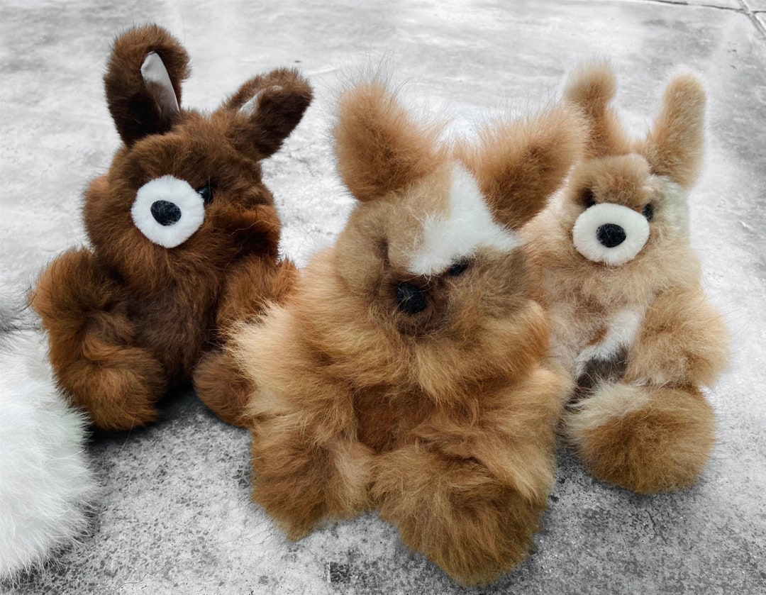 Rabbit fur toy Made From 100% Alpaca Fur extremely soft / - Etsy Polska