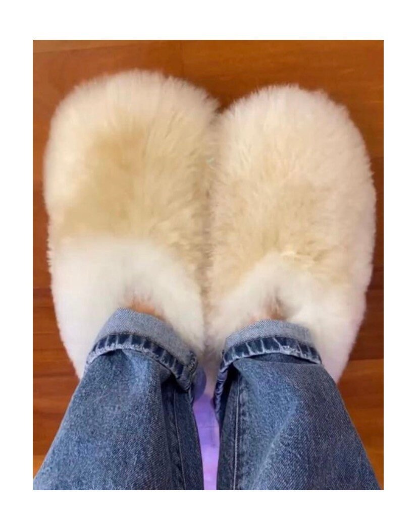 Baby Alpaca fur slippers alpaca slippers from Peru unisex | Etsy